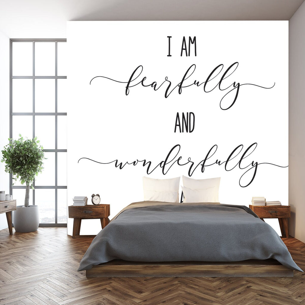 Fearfully and Wonderfully Made. Christian Poster. Psalm Hand Lettering ...